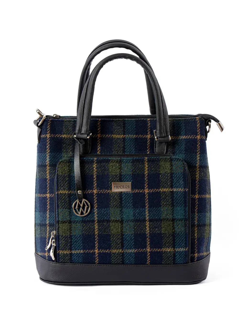 Mucros Ciara Bag in Navy & Green Check | Blarney