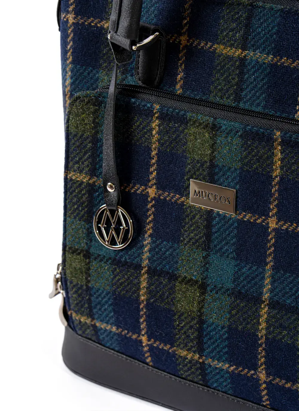 Mucros Ciara Bag in Navy & Green Check | Blarney