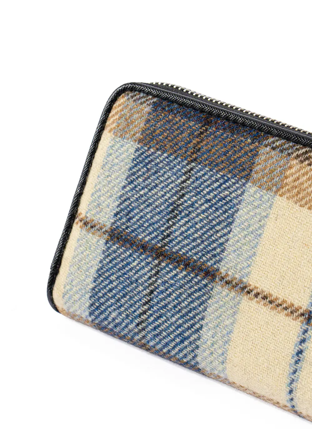 Mucros Tweed Wallet in Denim Check | Blarney