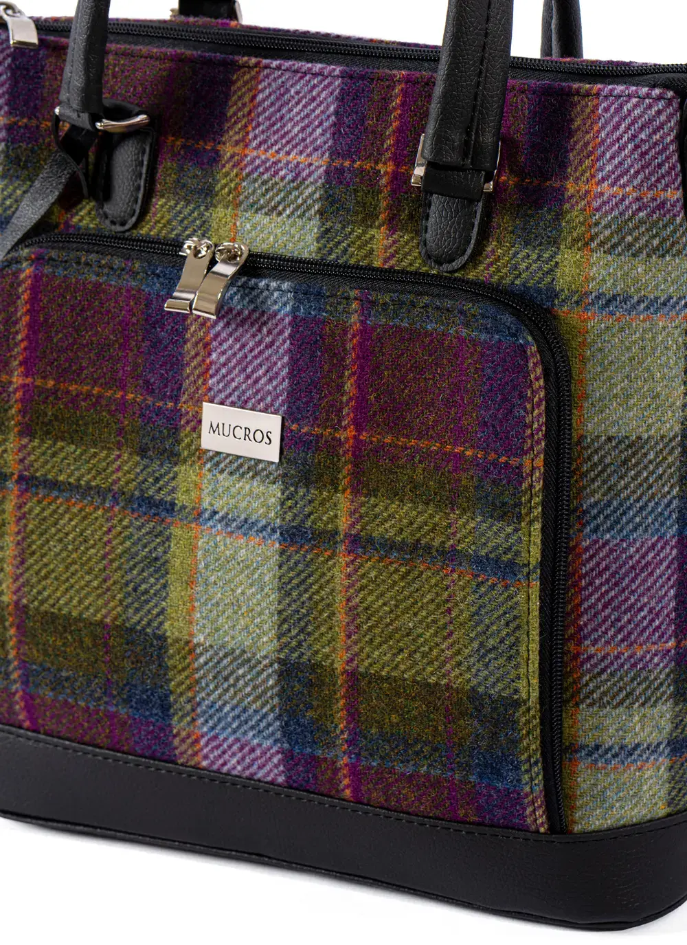Mucros Ciara Bag in Green/Purple Check | Blarney