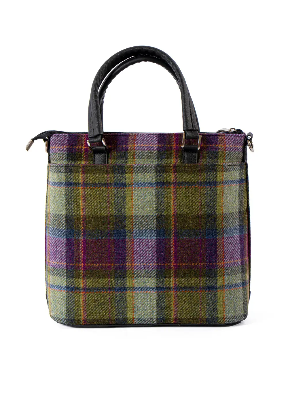 Mucros Ciara Bag in Green/Purple Check | Blarney