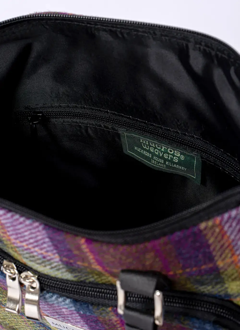 Mucros Ciara Bag in Green/Purple Check | Blarney