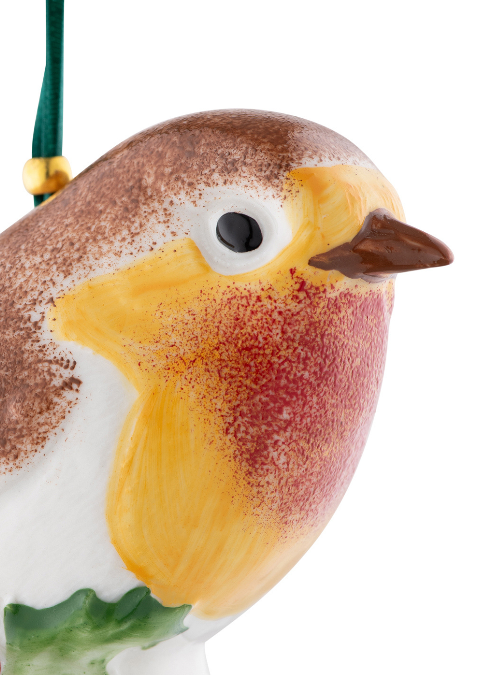 Belleek Robin with Holly Hanging Ornament | Blarney