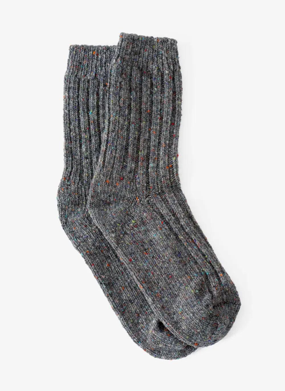 Set of 3 Men's Country Socks Green, Gray & Purple | Blarney