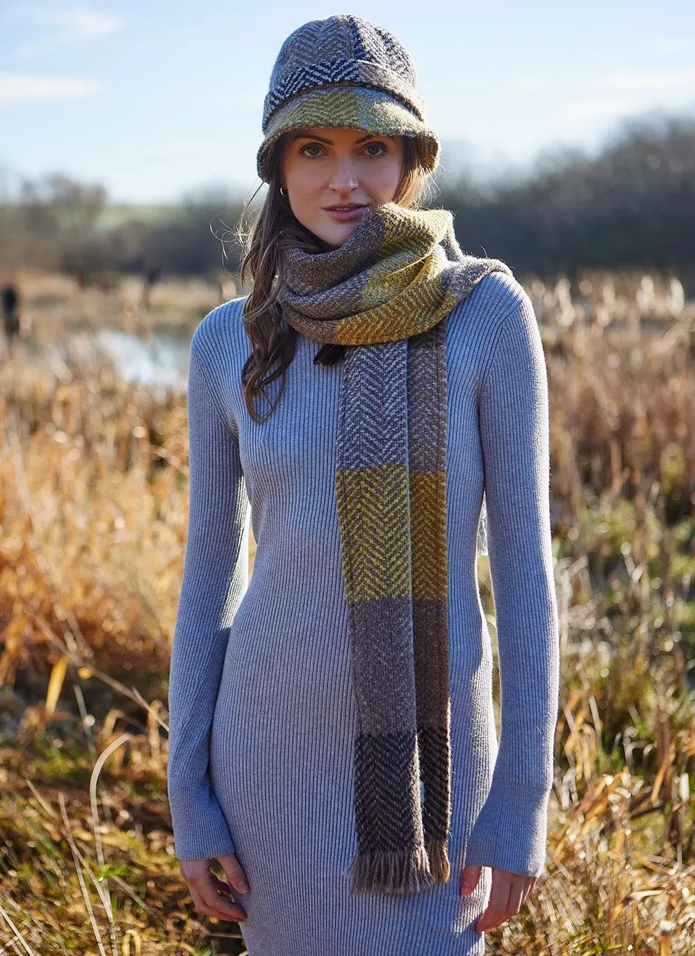 Wool Country Scarf in Donegal Mist/Grey | Blarney