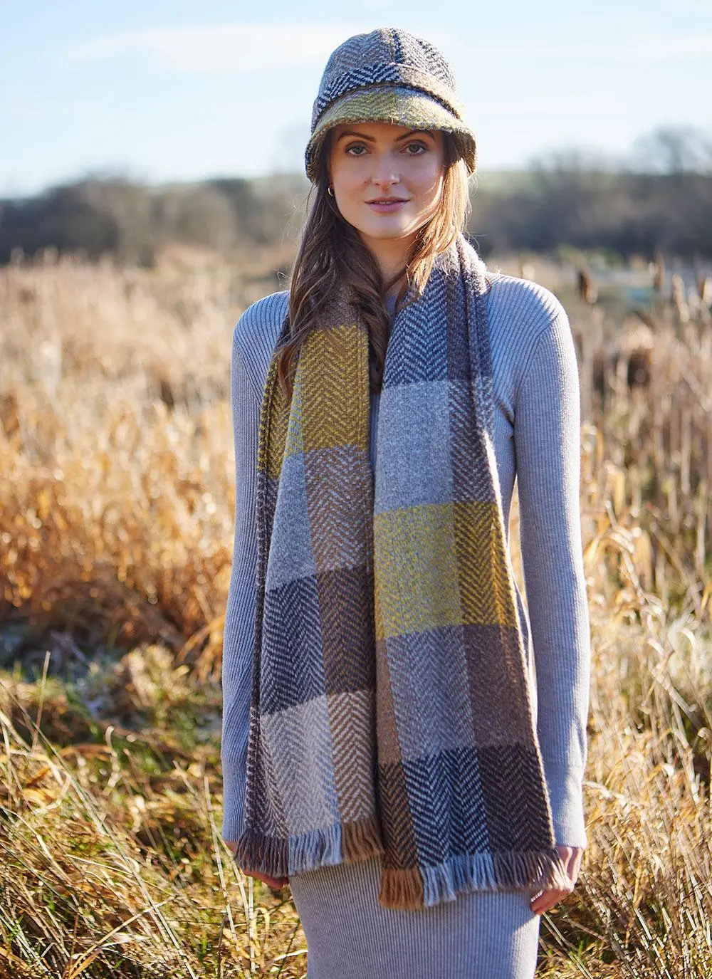 Wool Country Scarf in Donegal Mist/Grey | Blarney