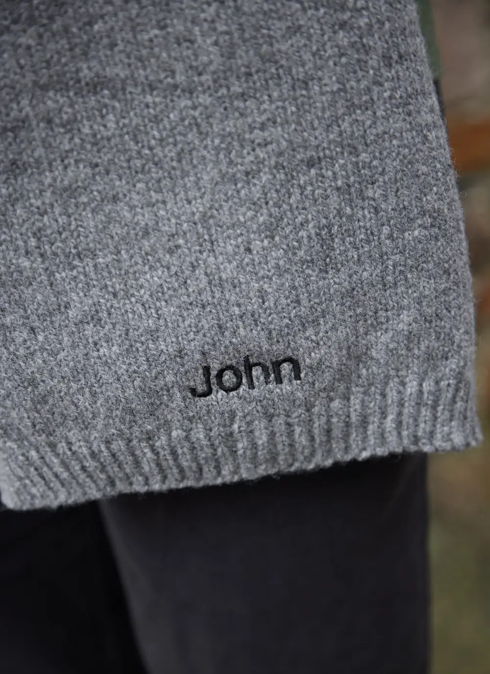 Personalized Wool Cashmere Scarf in Light Grey | Blarney