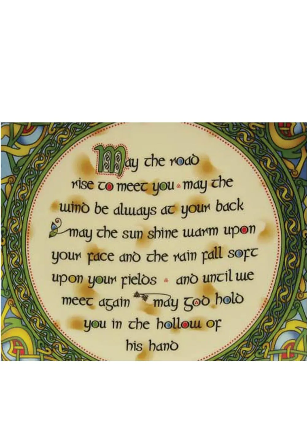 Clara Crafts | Traditional Irish Blessing 8 Inch Plate | Blarney