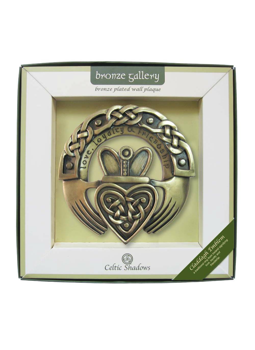 Claddagh Emblem Bronze Wall Plaque | Blarney