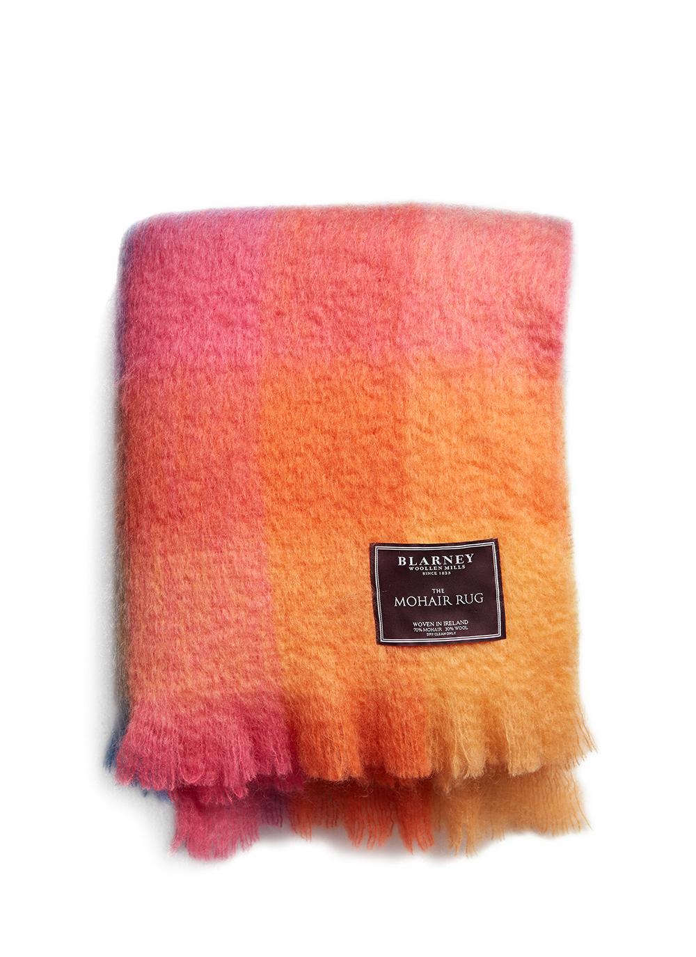 Color Block Mohair Wool Throw | Blarney