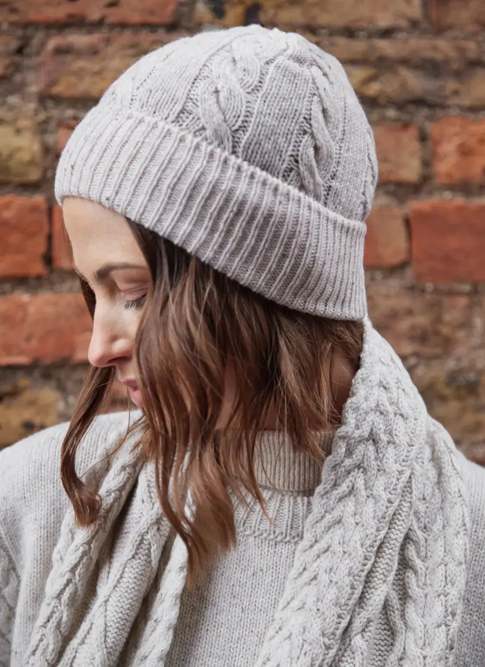 Elio Aran Beanie in Chalkstone | Blarney