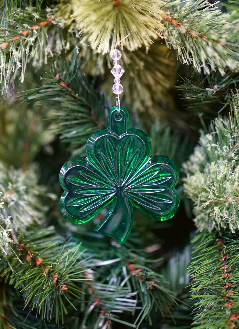 Waterford Crystal | Shamrock Christmas Ornament | Blarney