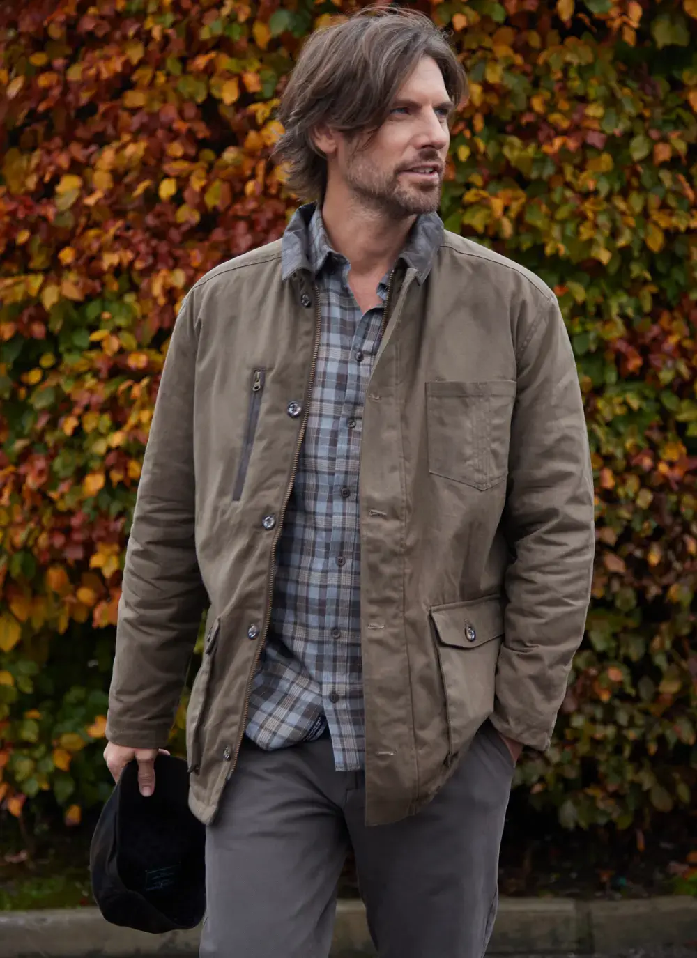 Balerno Waxed Barn Coat in Rock | Blarney