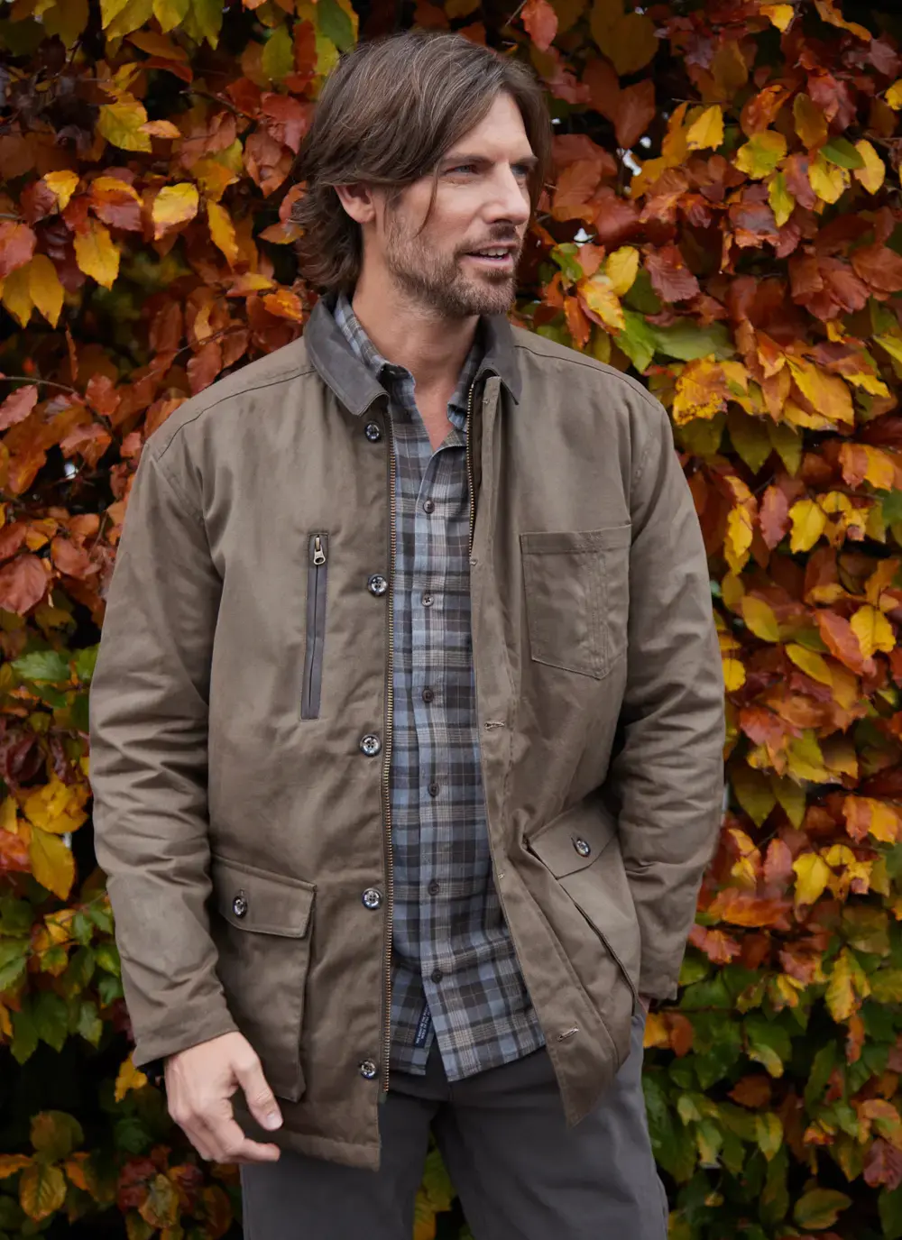Balerno Waxed Barn Coat in Rock | Blarney