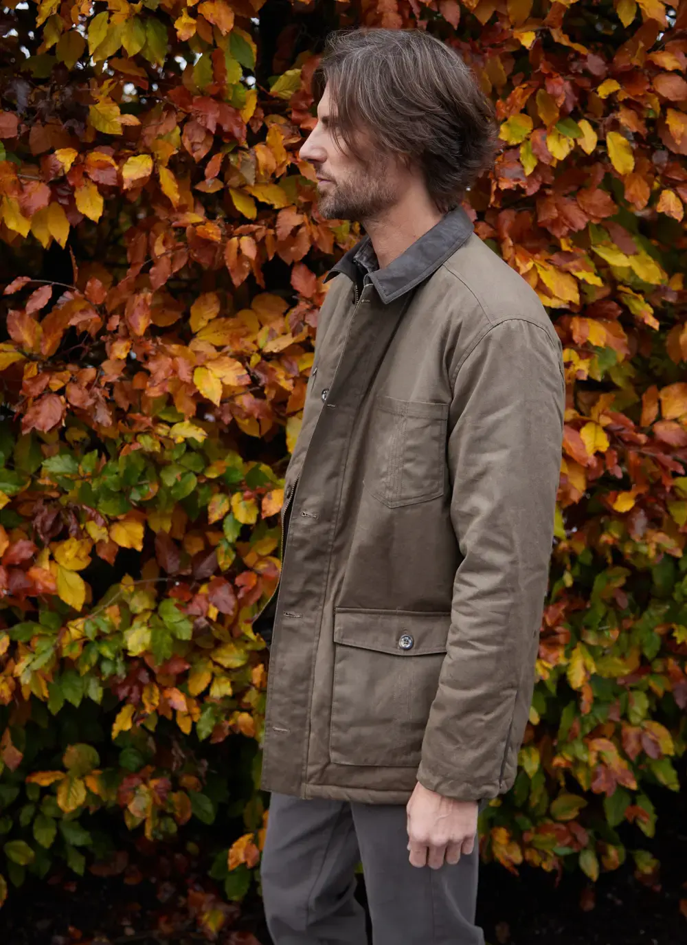 Balerno Waxed Barn Coat in Rock | Blarney