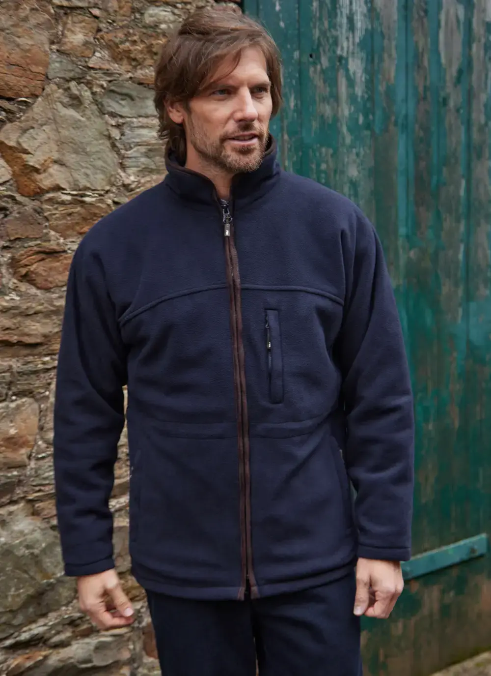 Ghillie Padded Fleece in Navy | Blarney