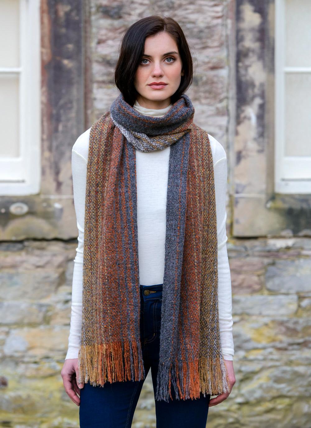 Irish Woven Scarf Mucros Weavers Islander Alpaca & Merino Wool Scarf ...