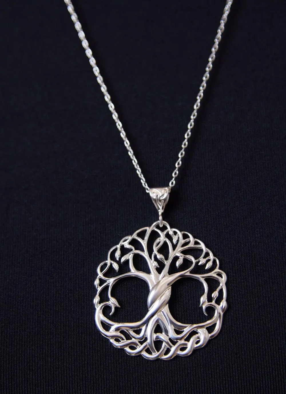 Large Sterling Silver Swirling Tree of Life Pendant | Blarney