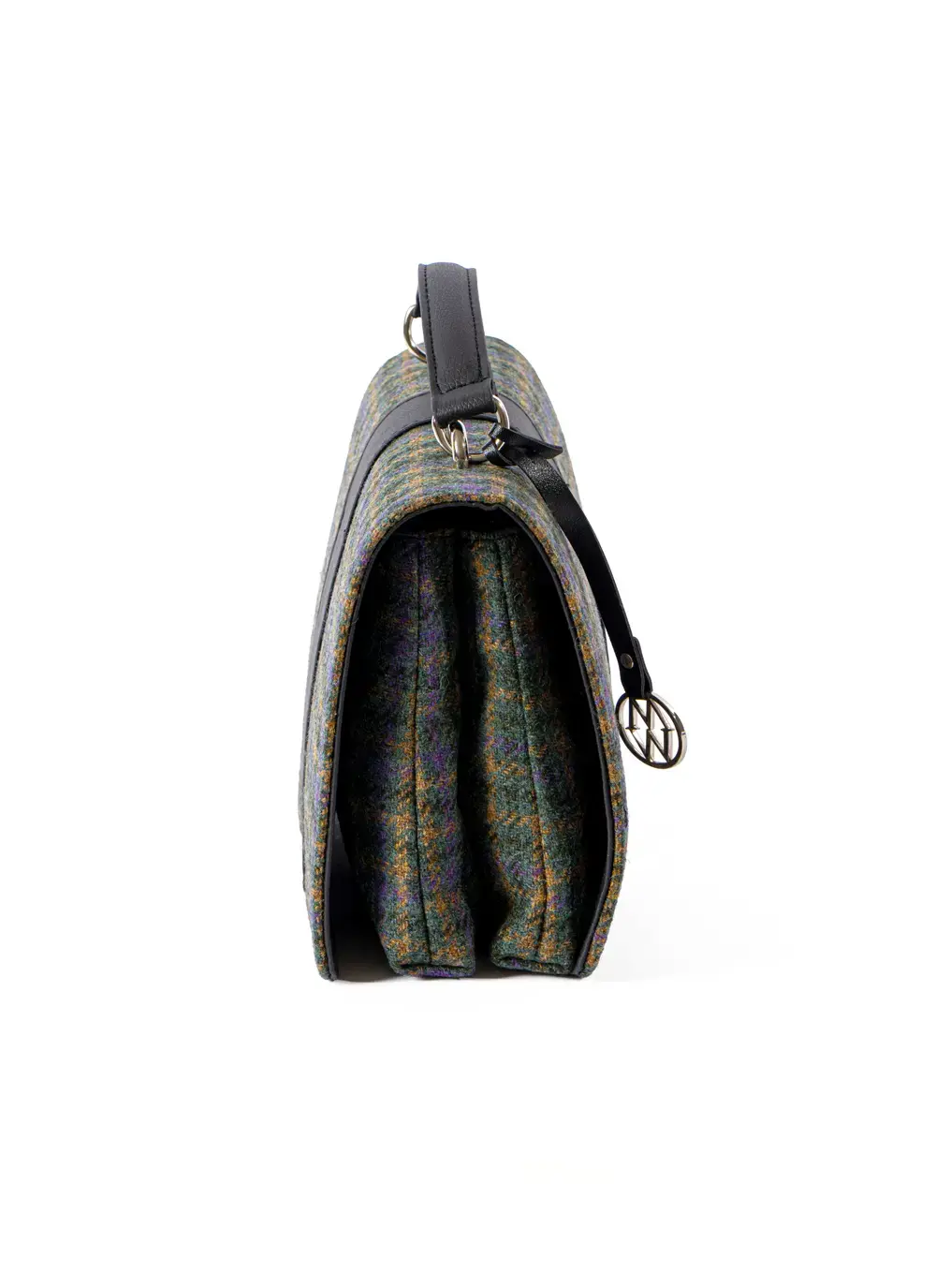 Mucros Fiona Tweed Bag in Green/Purple Check | Blarney