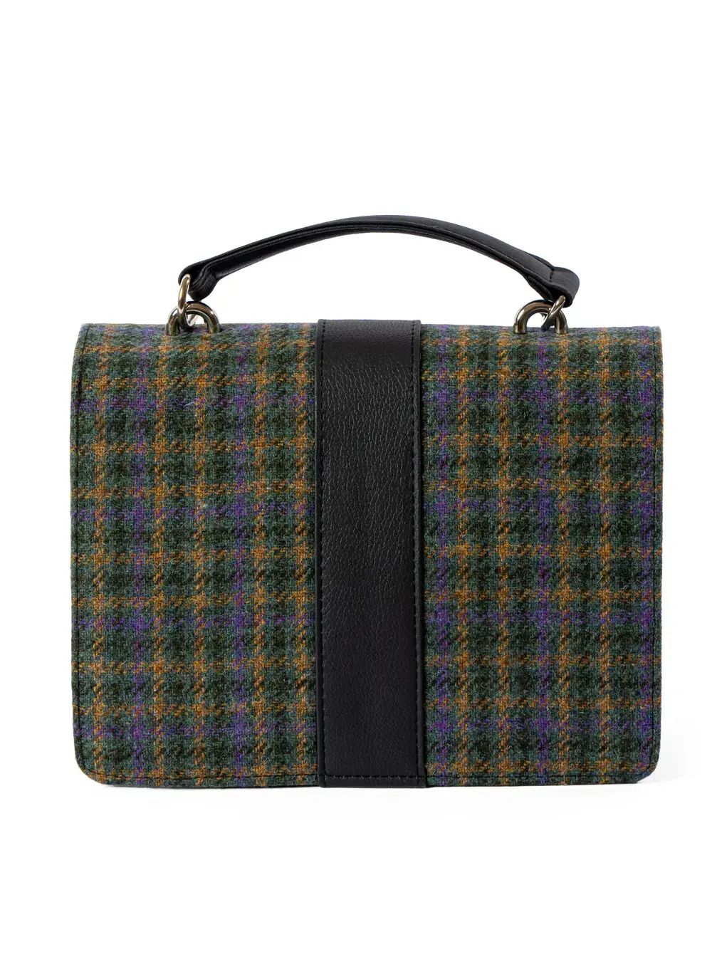 Mucros Fiona Tweed Bag in Green/Purple Check | Blarney