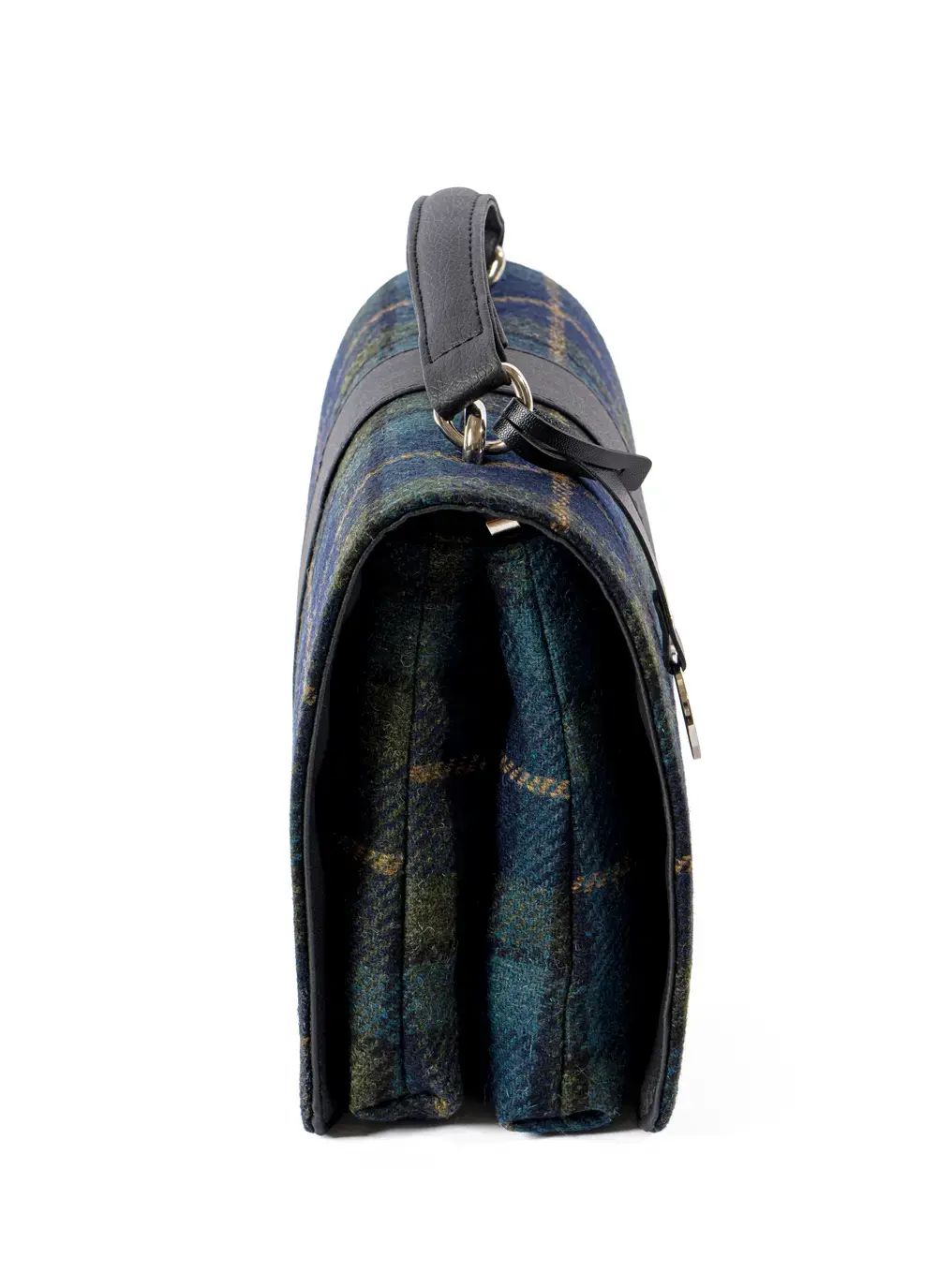 Mucros Fiona Tweed Bag – Navy Green Check Clutch & Shoulder Bag Made in ...