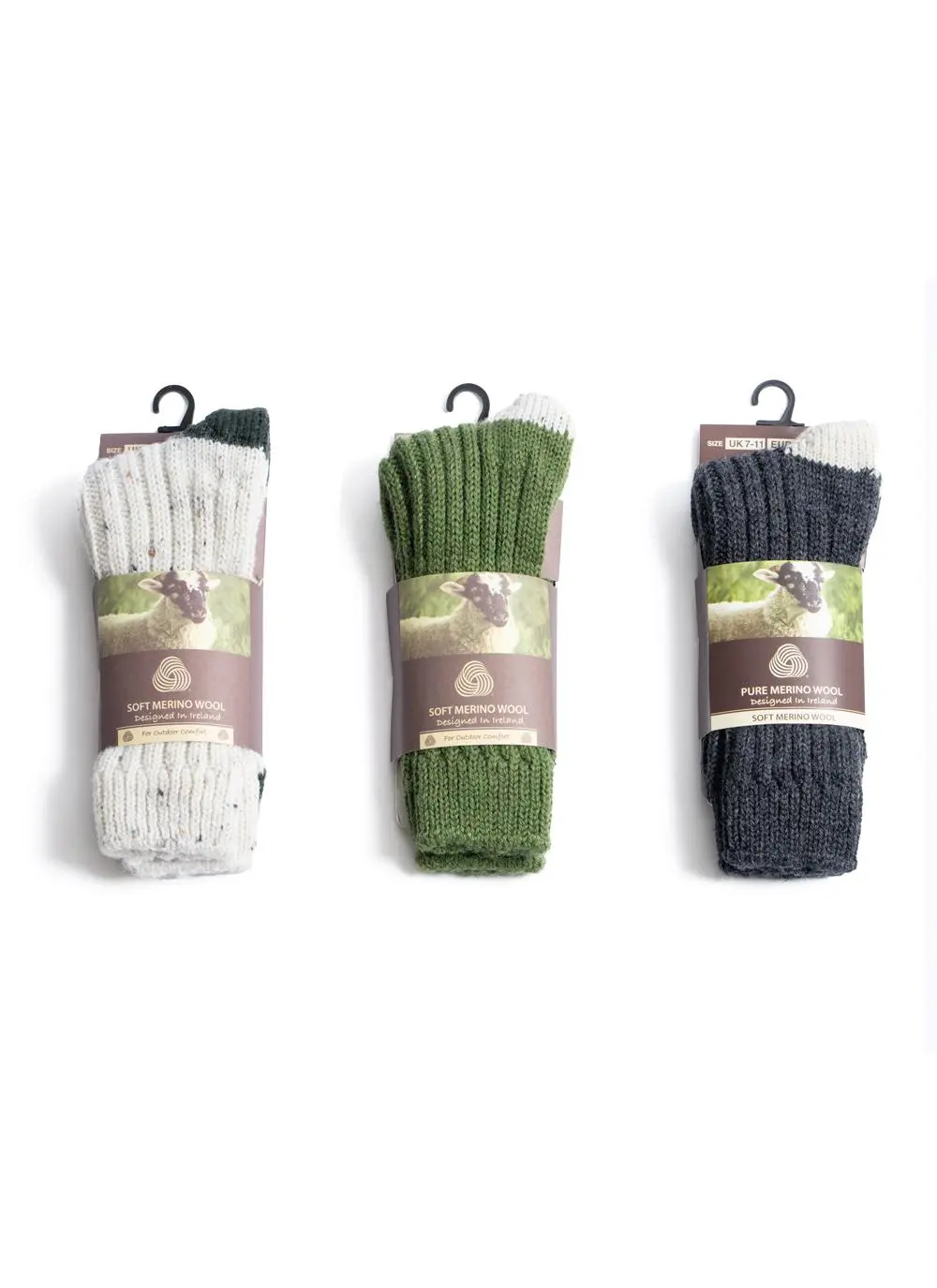 Set of 3 Mens Merino Wool Socks | Blarney