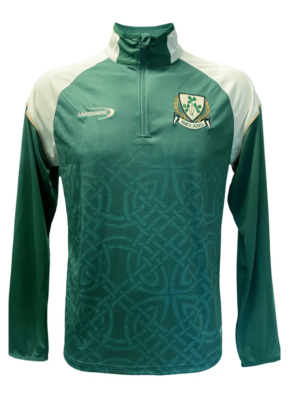 Lansdowne Ireland Celtic Performance 1/4 Zip Top in Bottle Green | Blarney