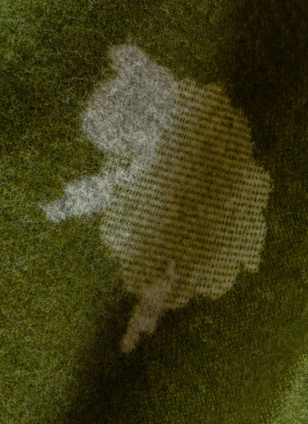 Sheep Reversible Wool Throw in Green/Grey | Blarney