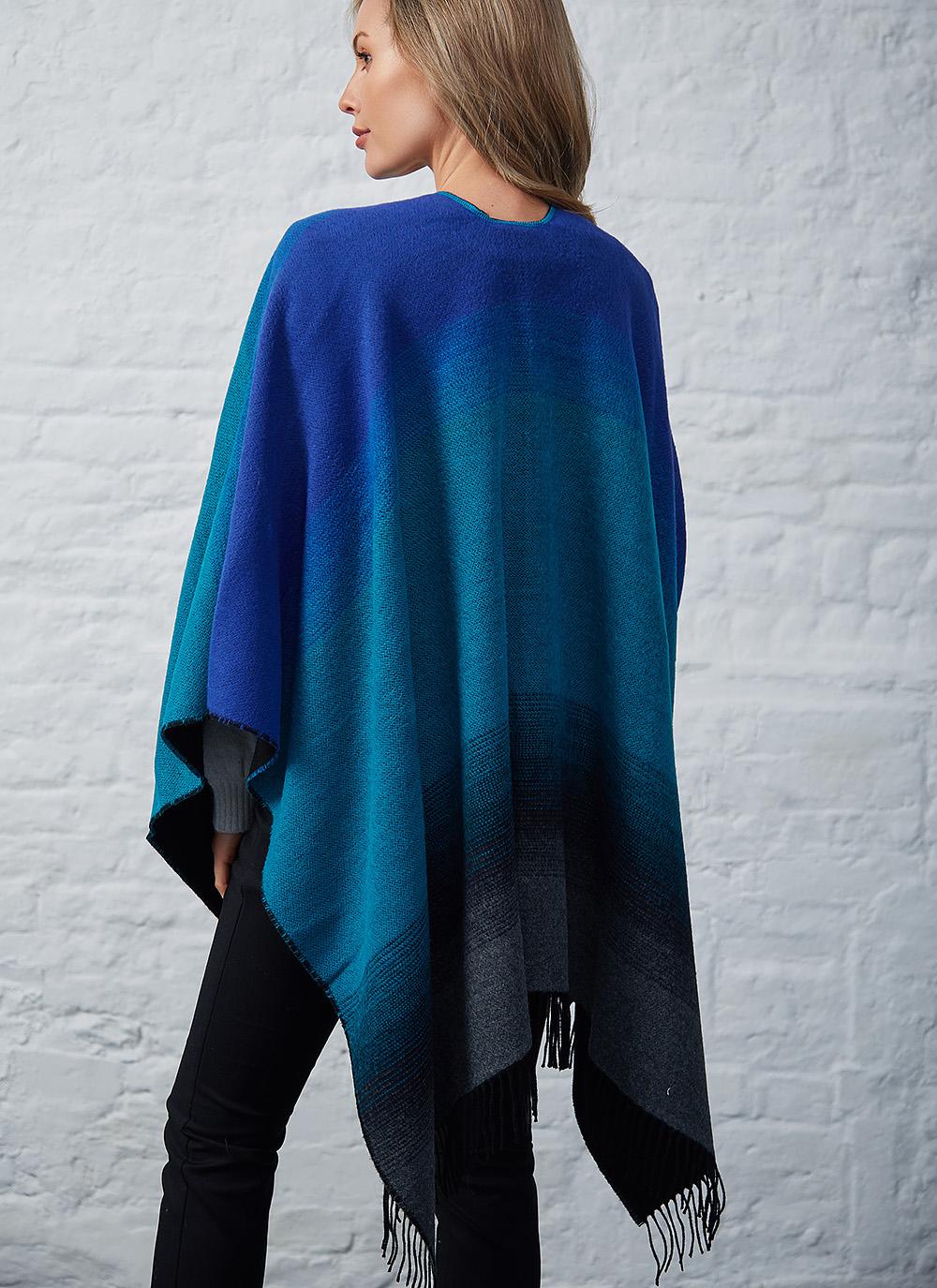 Rainbow Shawl in Turquoise | Blarney