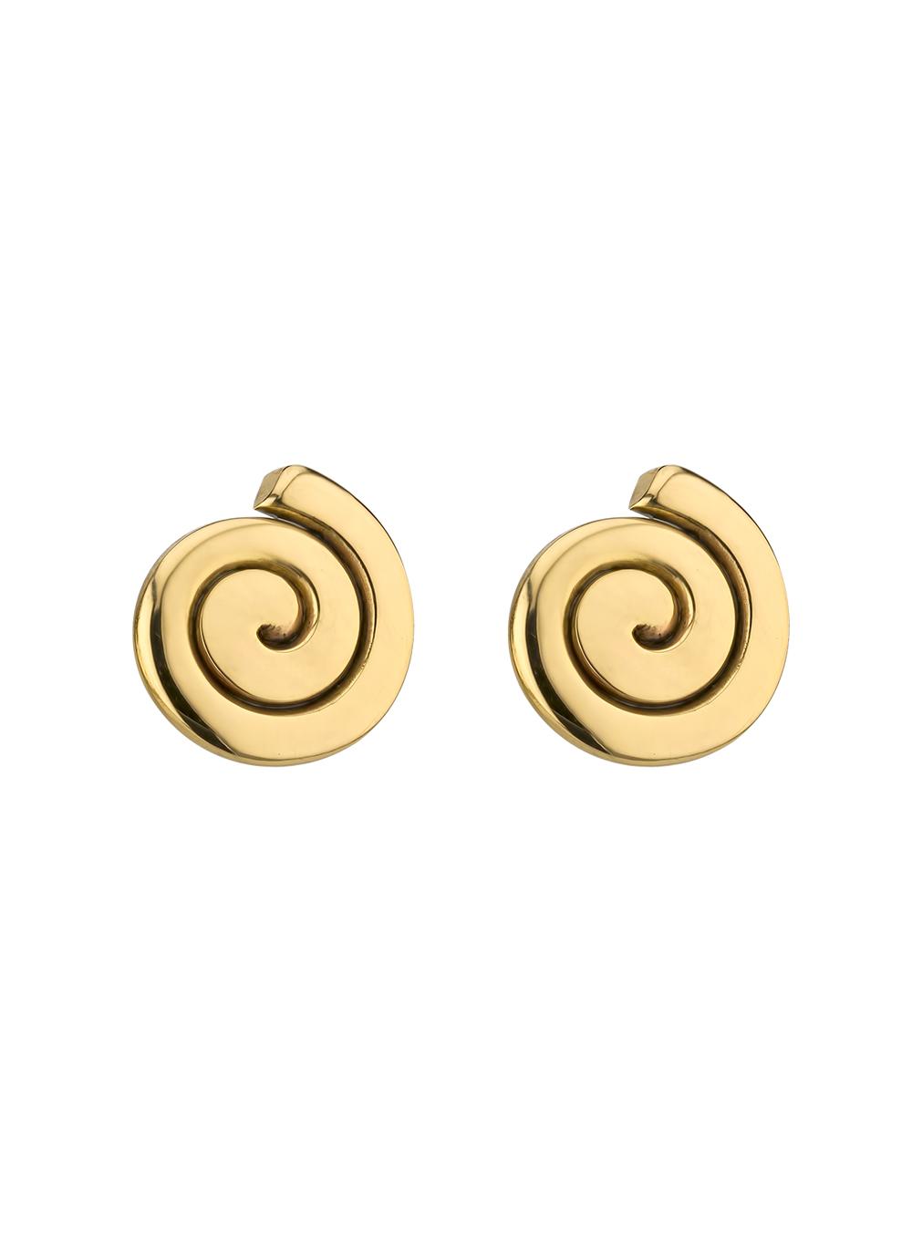 Brass Spiral Stud Earrings | Blarney