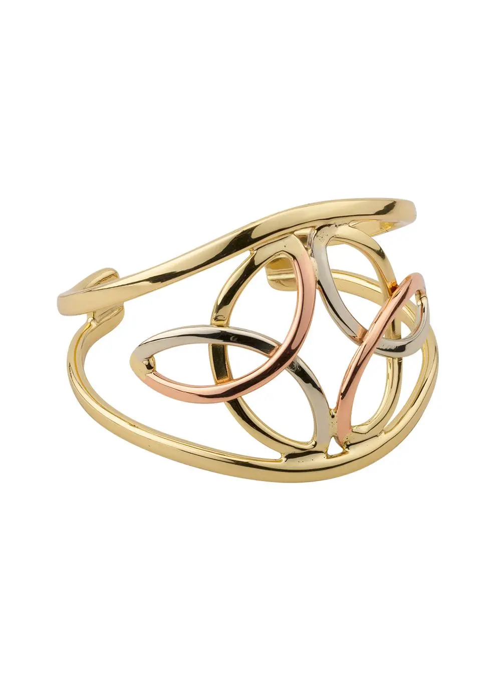 Double Trinity Knot Tri Color Bangle | Blarney