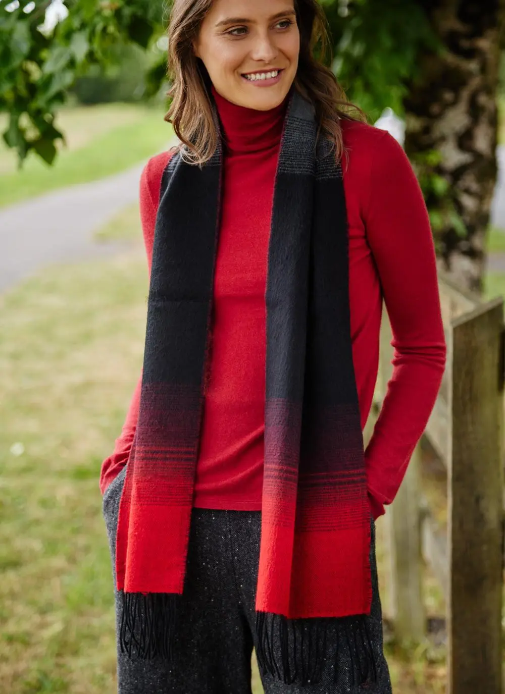 Country Scarf in Red Shadow | Blarney