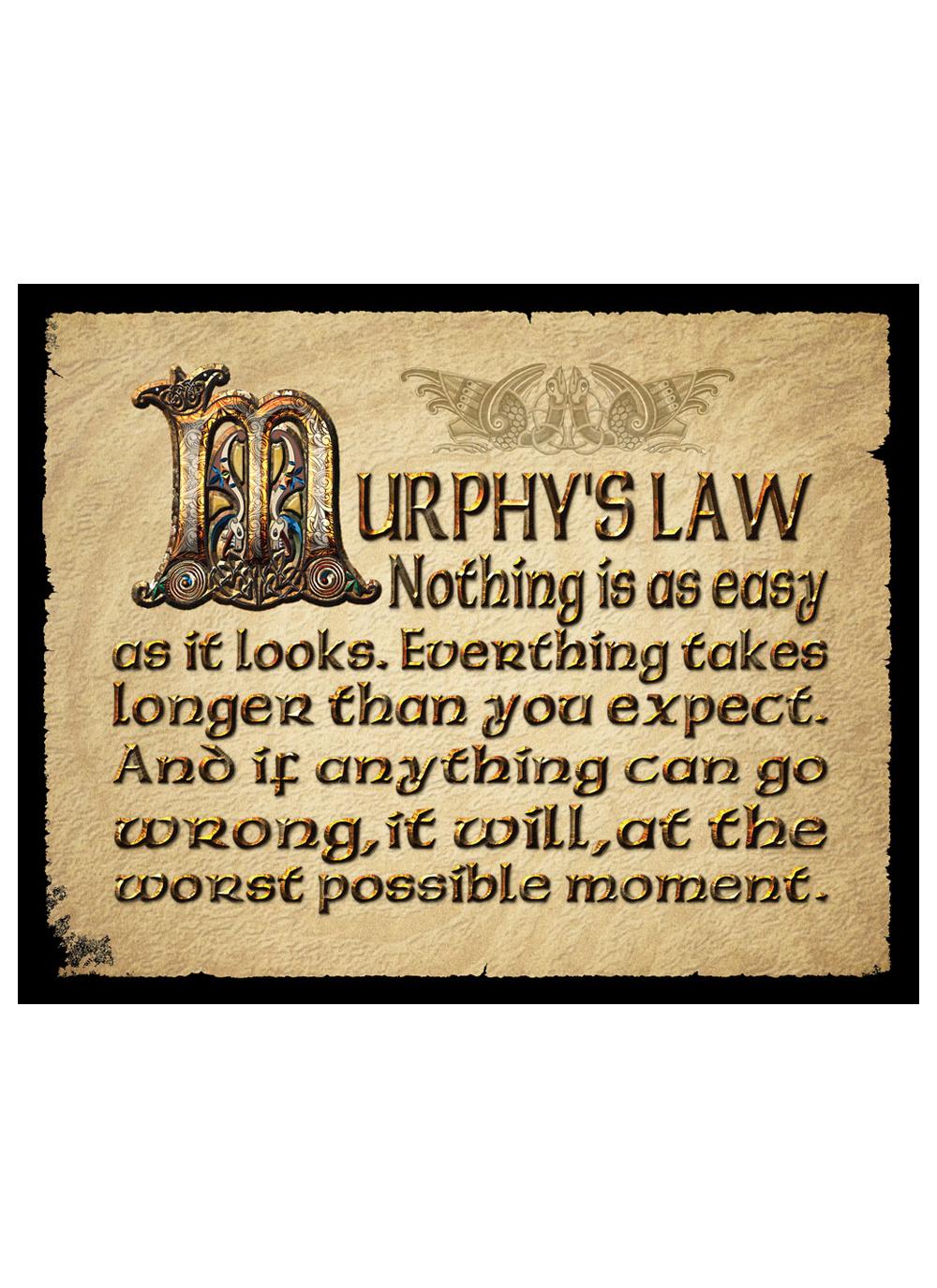 Murphy's Law Metal Plaque | Blarney