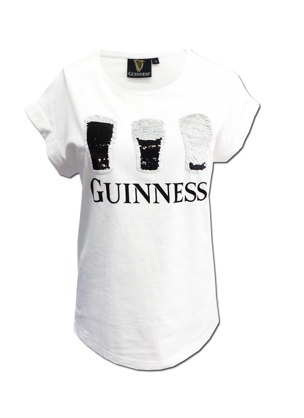 Guinness Reversible Sequin Pint T-Shirt | Blarney