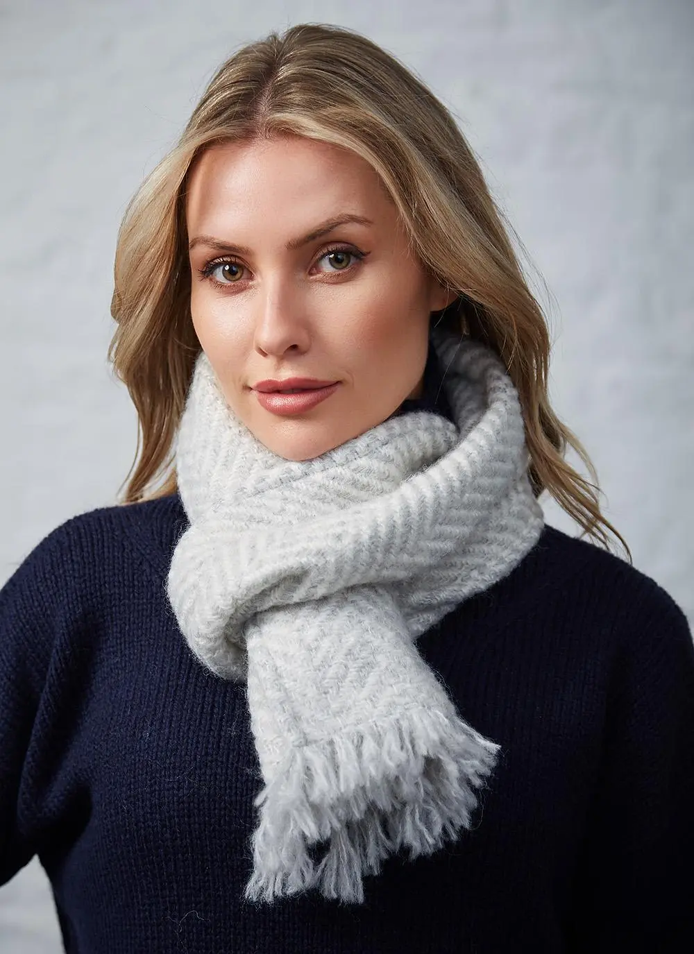 Wool Country Scarf in Dove | Blarney