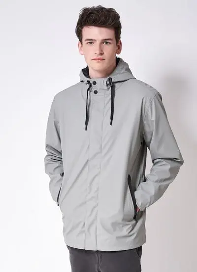 Fleece Lined Waterproof Rain Jacket in Grey | Blarney