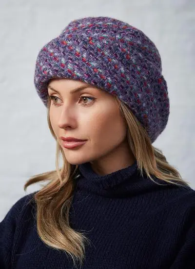 Irish Wool Country Hat in Connemara Violet | Blarney