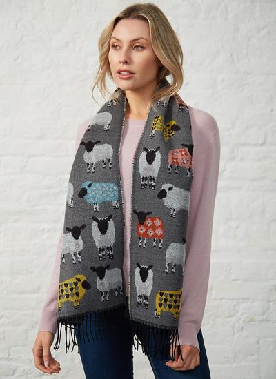 Sheep Fringed Scarf | Blarney