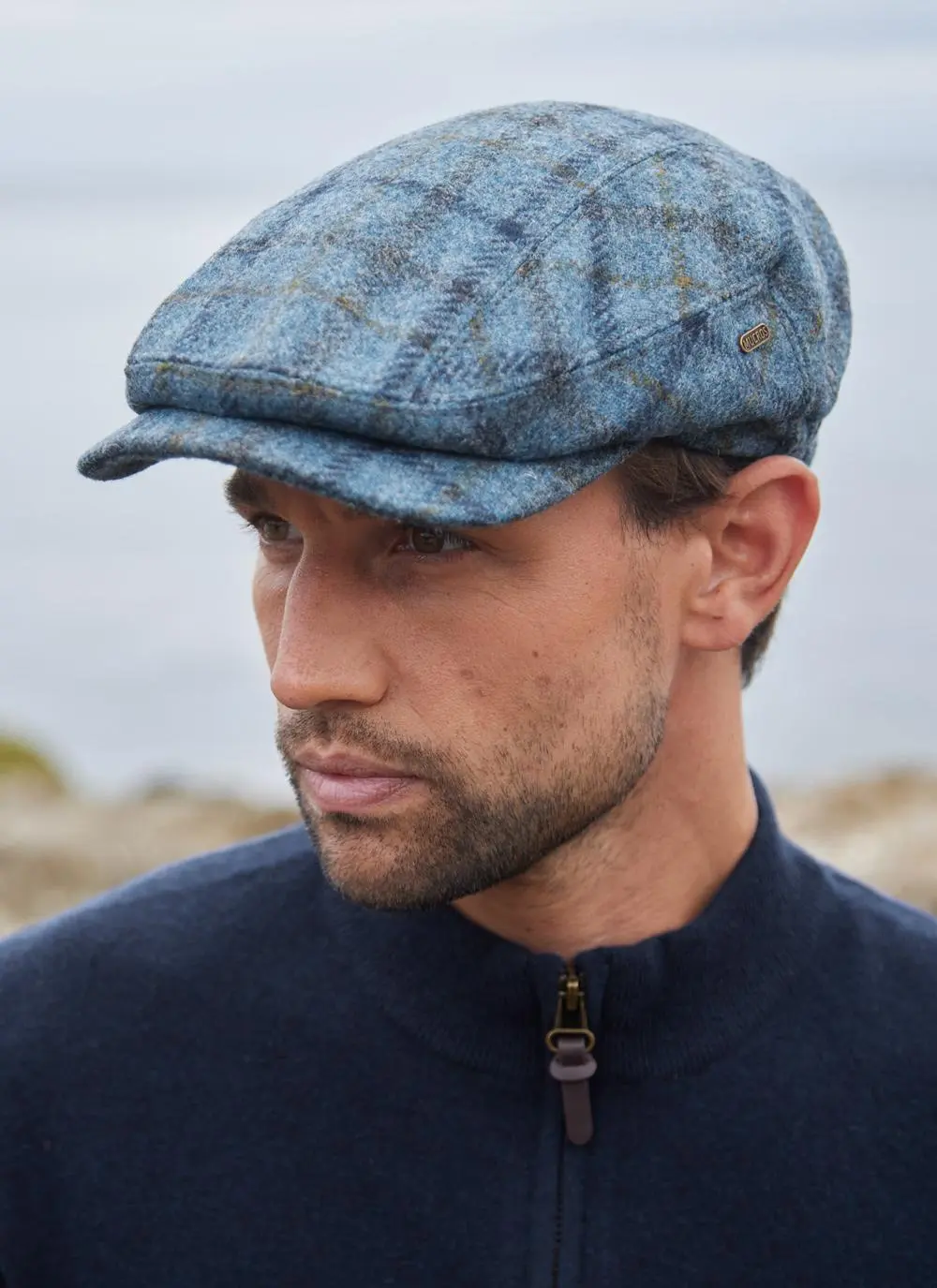 Mucros Kerry Cap in Blue Check | Blarney