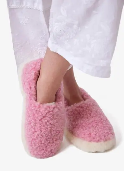 Galway Merino Wool Slippers in Beige | Blarney