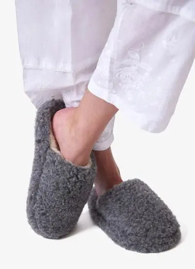 Galway Merino Wool Slippers in Beige | Blarney
