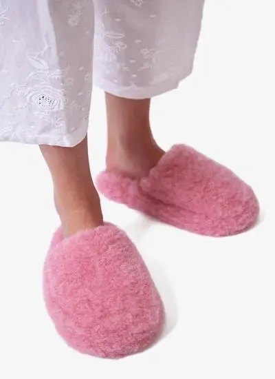 Galway Merino Wool Slippers in Beige | Blarney
