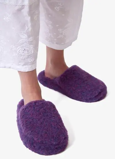 Galway Merino Wool Slippers in Beige | Blarney