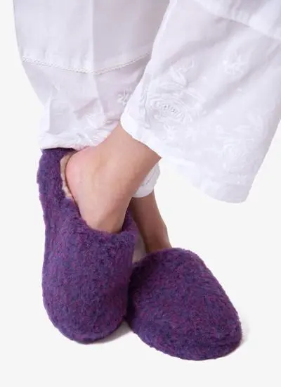 Galway Merino Wool Slippers in Beige | Blarney