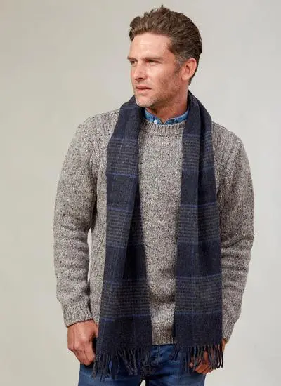 Lambswool Fringed Check Scarf in Country Check | Blarney