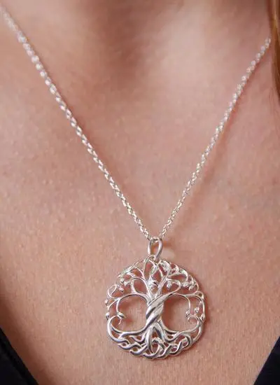 Large Sterling Silver Swirling Tree of Life Pendant | Blarney